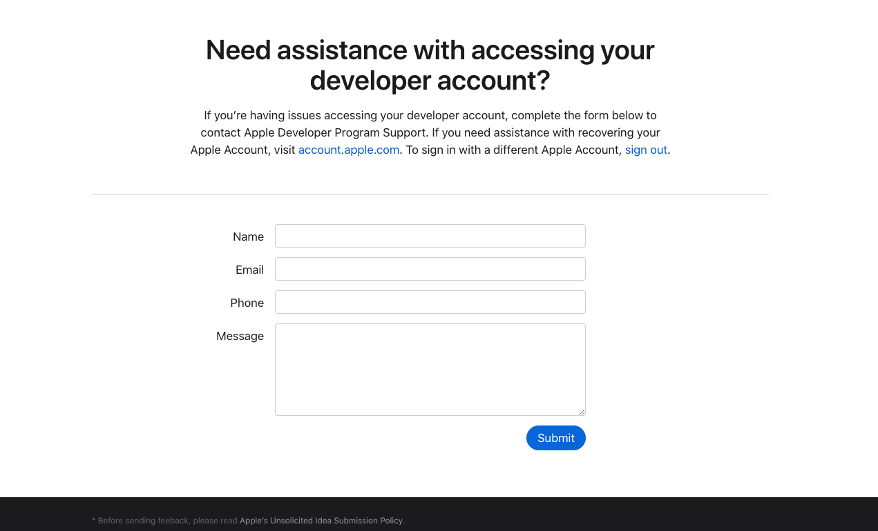 Apple Developer Account Recovery Guide